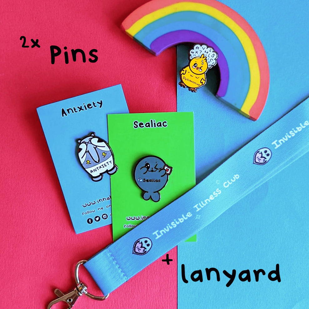 2 x Enamel Pins & A Lanyard Bundle – innabox