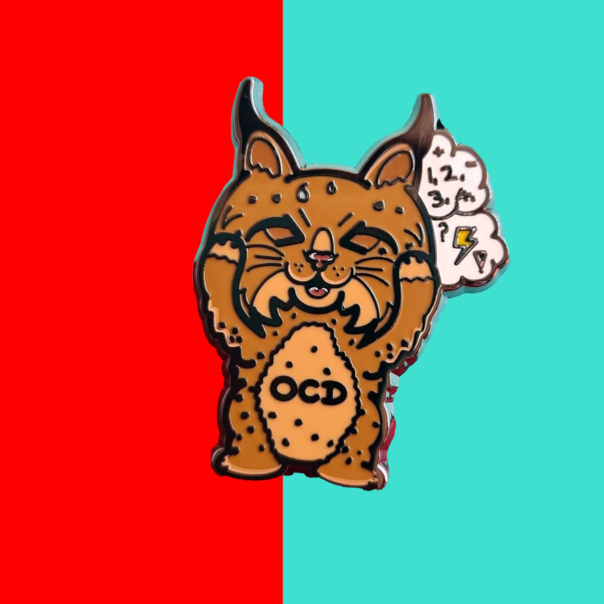 Bobsessive Compulsive Disorder Bobcat Enamel Pin - OCD – innabox